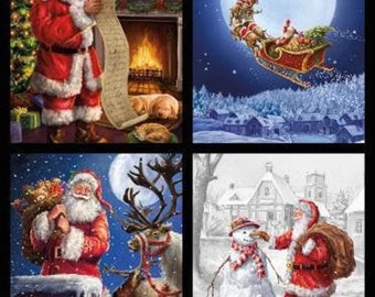 Quilting Santa Panel - Etsy