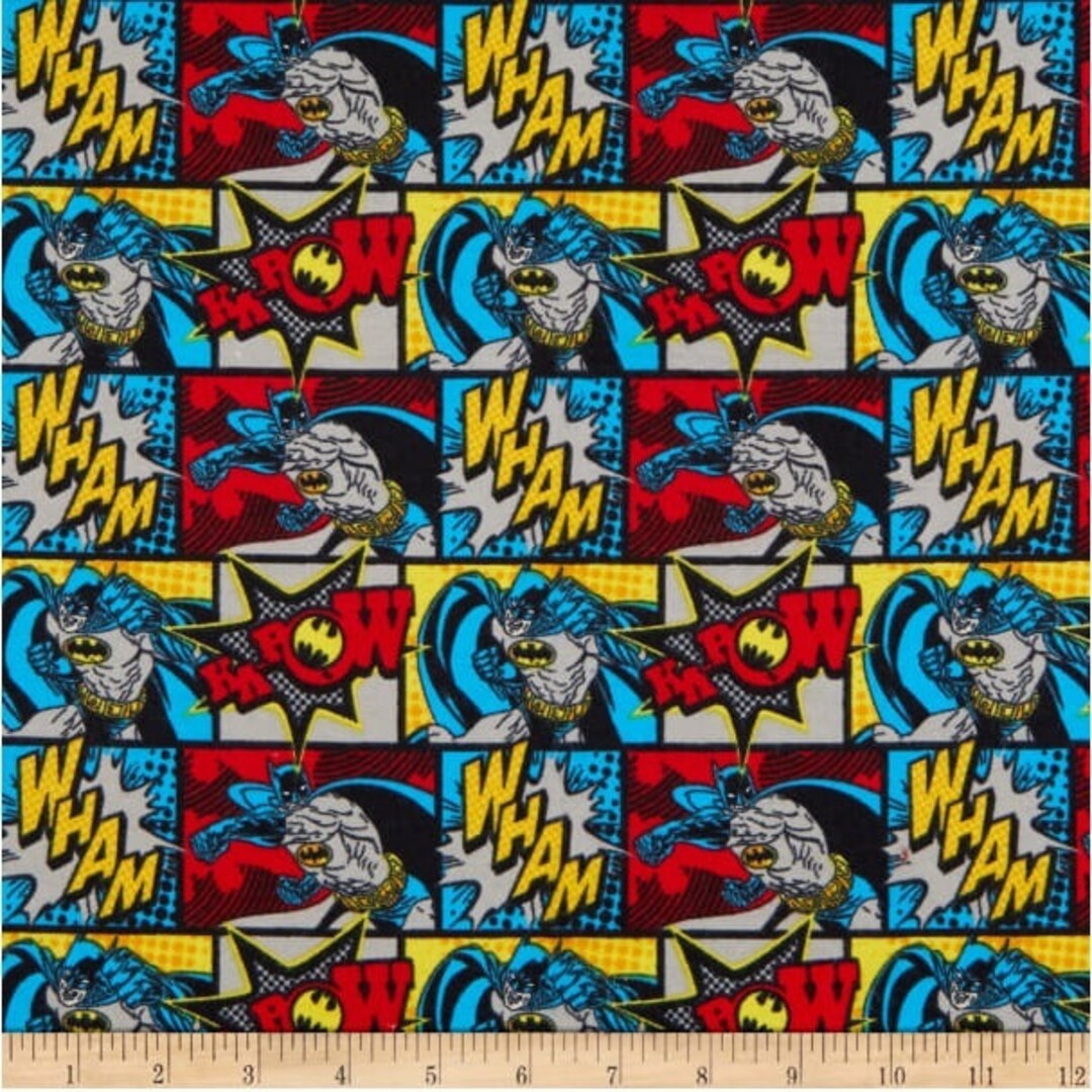 Batman Wham Kapow Multi Cotton FLANNEL Quilting Fabric 1/2 YARD - Etsy
