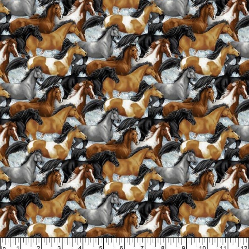Horse Print Fabric - Etsy Canada