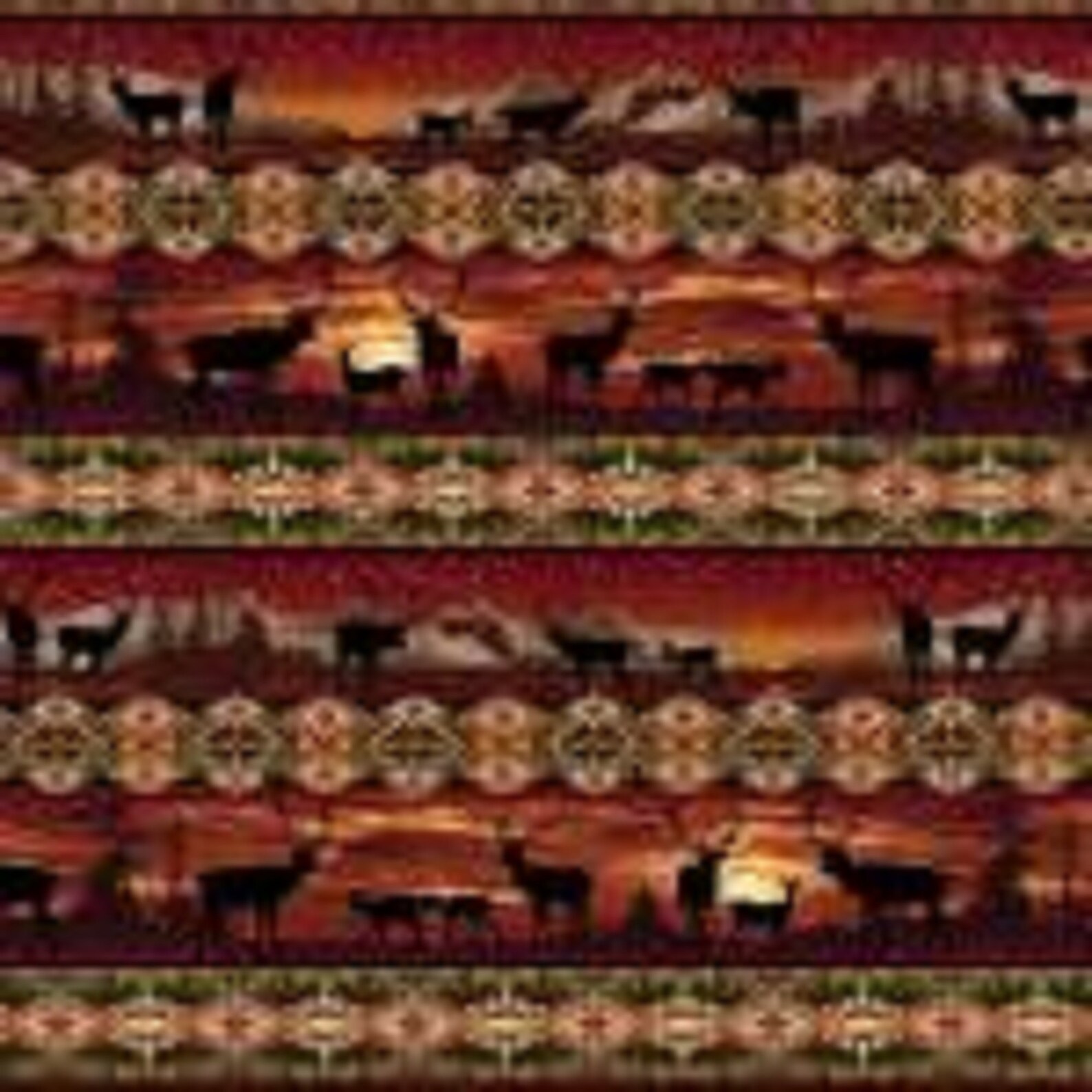 Kanvas Lodge Life Deer Stripe Russet Cotton Quilting Fabric 1/2 YARD - Etsy