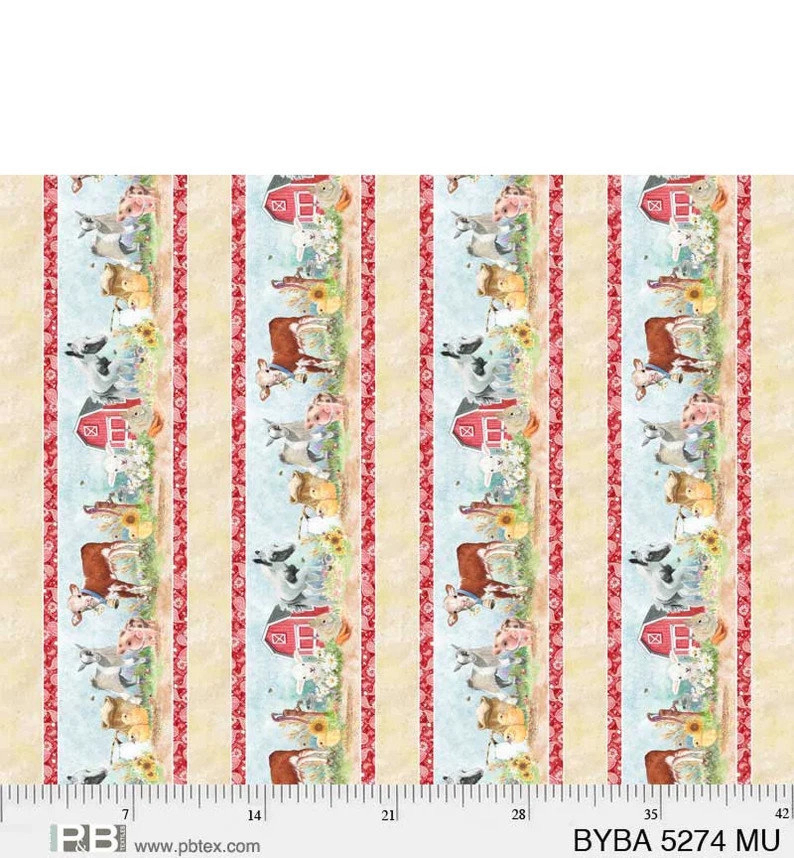 Barnyard Babies Farmyard Babies BYBA5274-MU Repeating Stripe Cotton ...