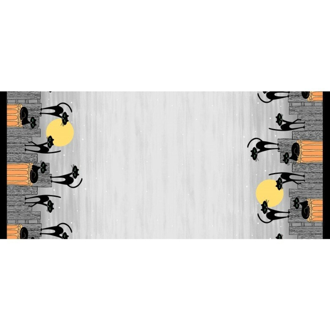 Hocus Pocus Stray Cats Double Border Cotton Quilting Fabric - Etsy