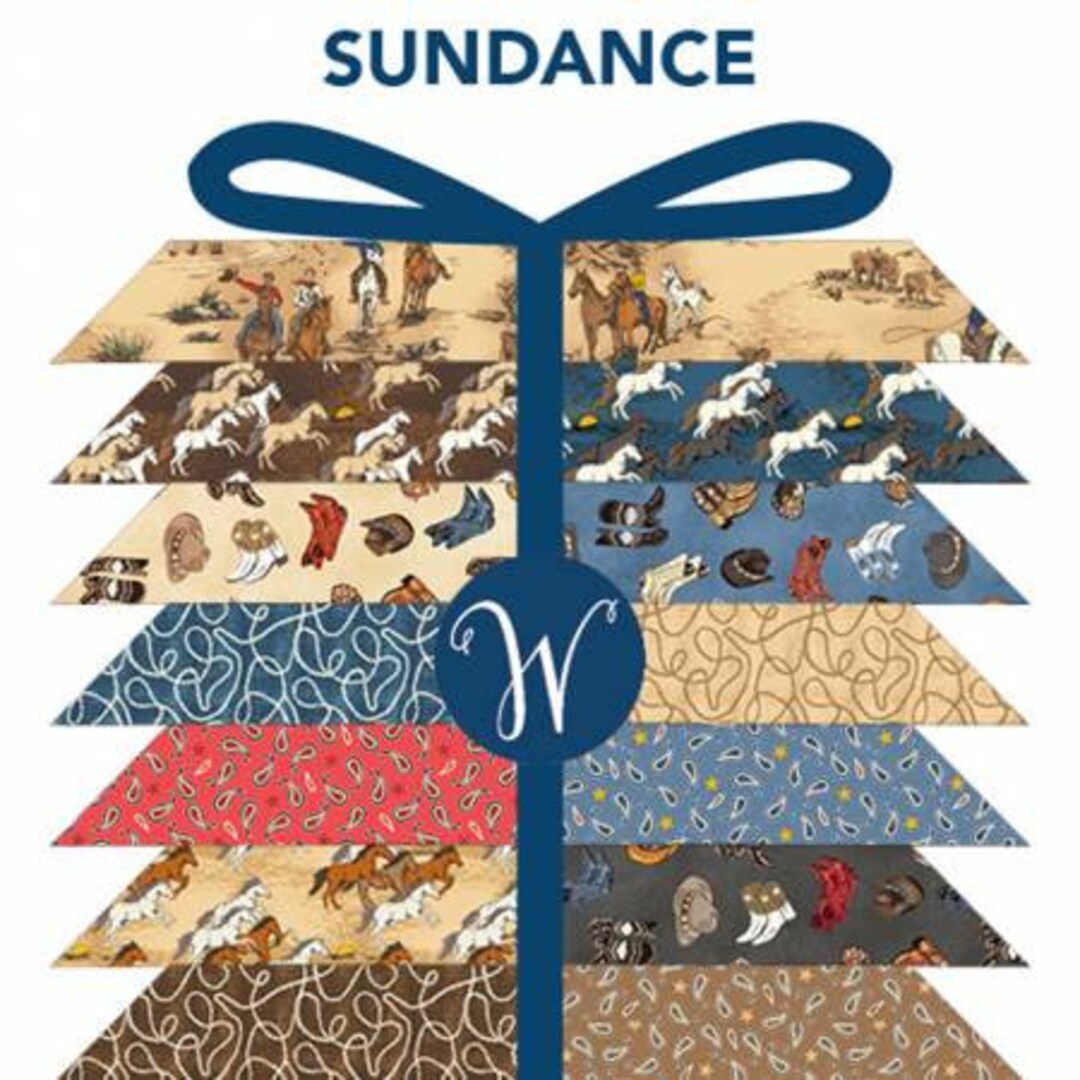 Sundance Cowboy Fat Quarter 13 Piece Bundle SUNDFATQ-X Cotton Quilting ...