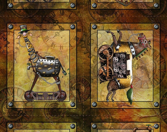 Steampunk Express Steampunk Animals 29065 A Cotton Quilting Fabric ...