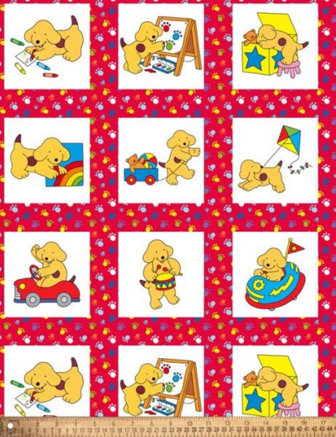 Spot the Dog Hello Spot Playful Patchwork SP10271C1 Cotton Quilting ...