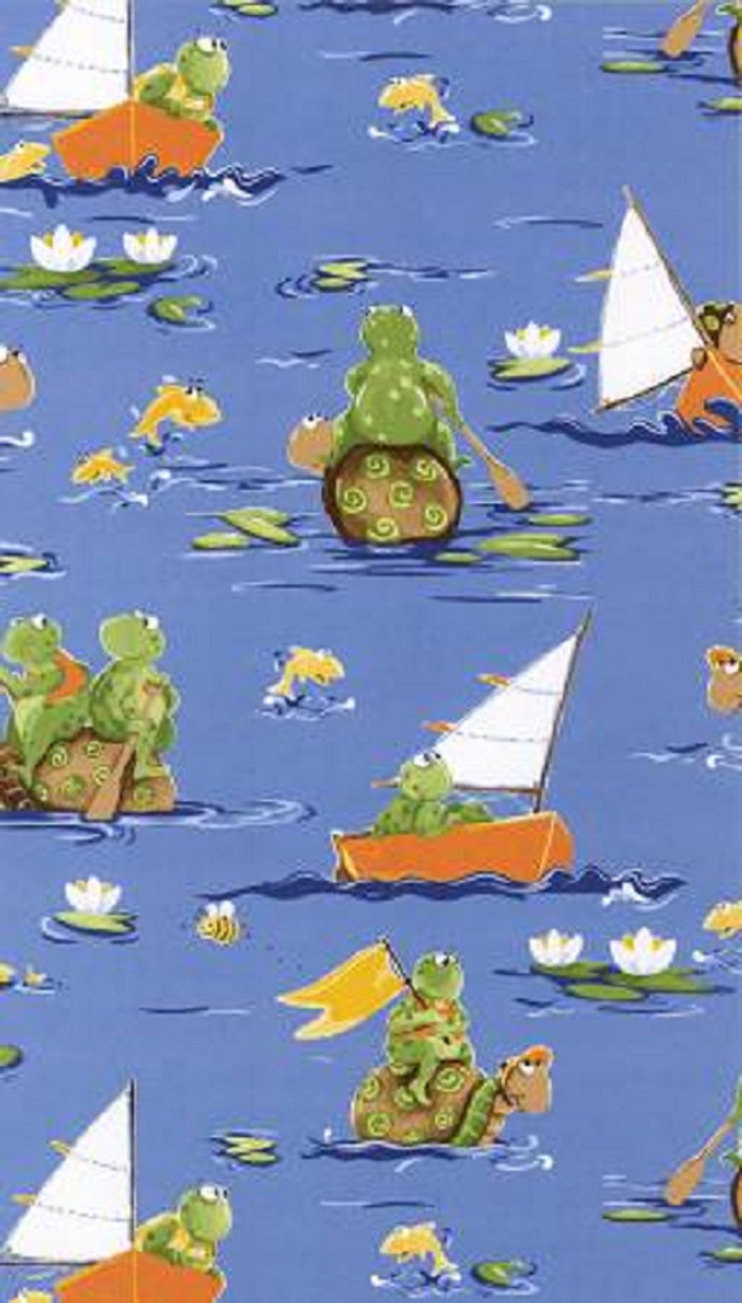 Susybee Paul and Sheldon Paddling Allover Cotton Quilting Fabric 1/2 ...