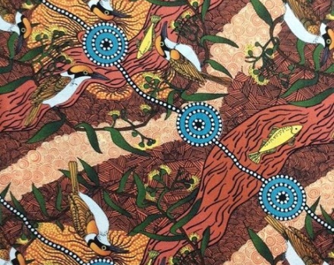 Aboriginal Art Design Apparel Gathering by the River Burgundy GBRBU for ...