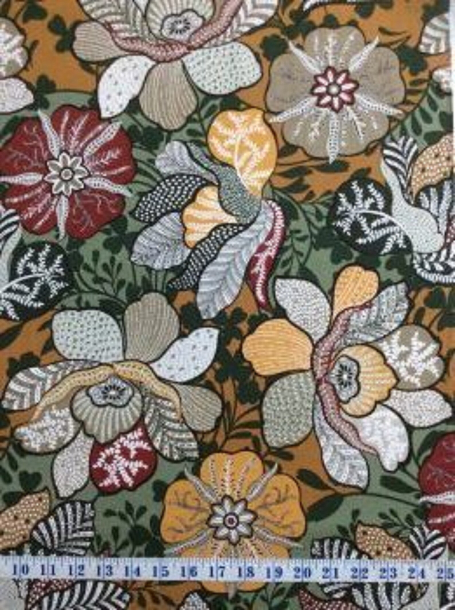 Bali Bazaar Thyme Floral Cotton Quilting Fabric 1/2 YARD - Etsy