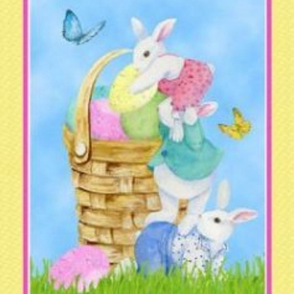 Easter Panel Fabric - Etsy