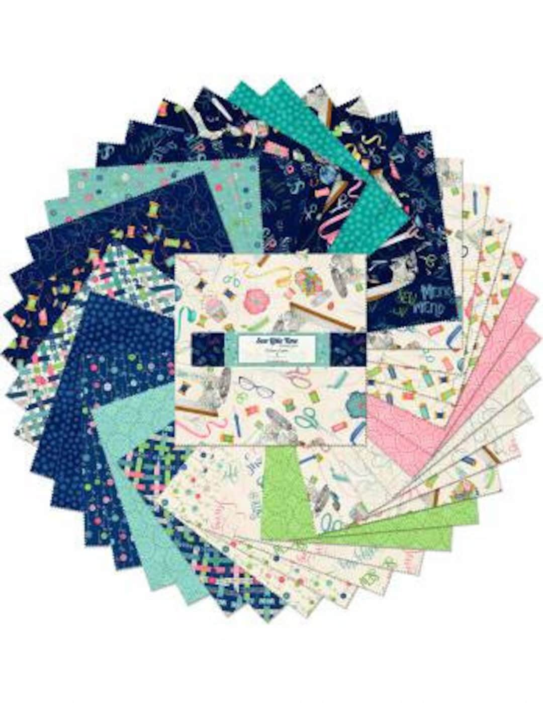 Sew Little Time 42 Piece 10 Inch Squares Q518-699-518 Cotton Quilting ...