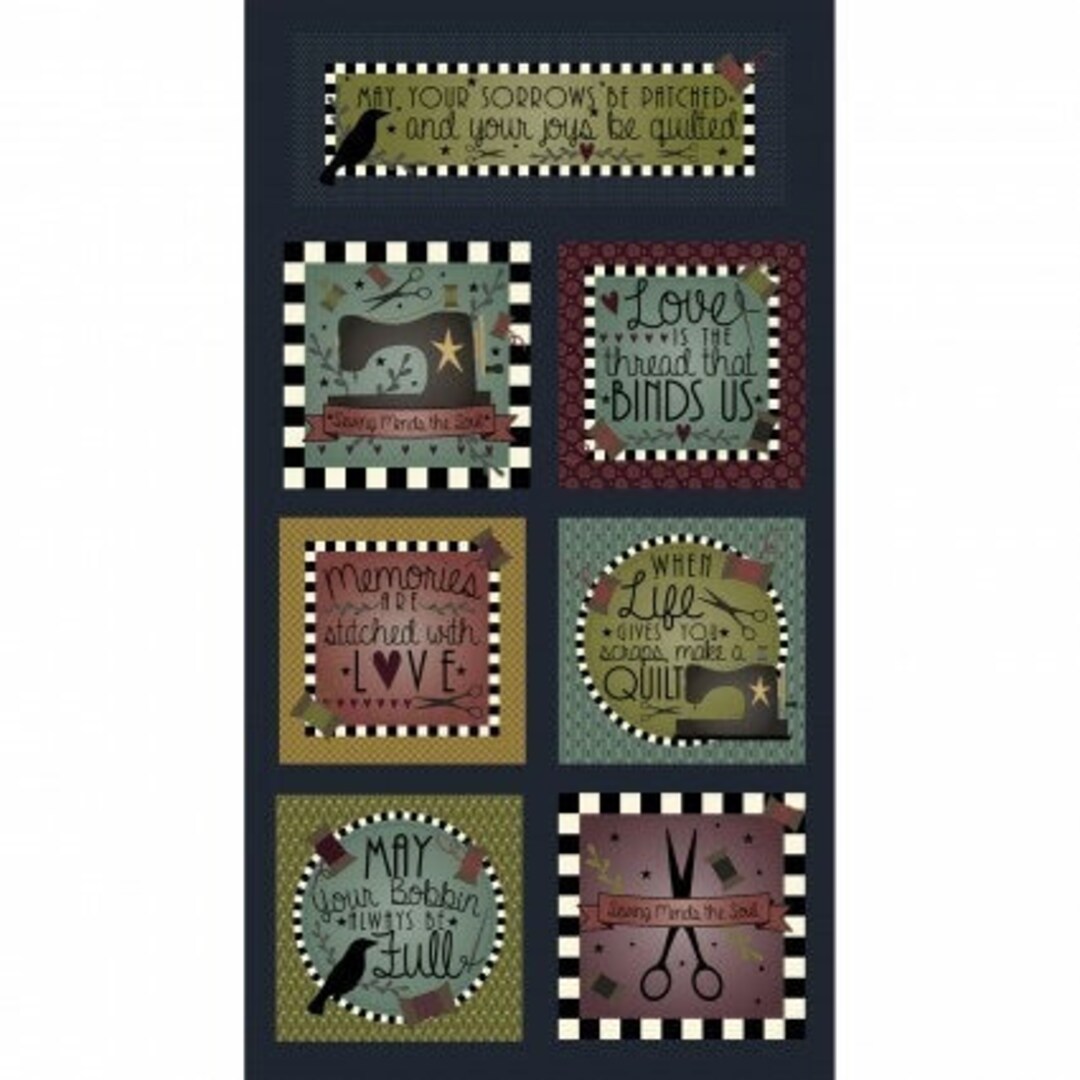 Primitive Stitches Primitive Blocks 24 Inch Cotton Quilting Fabric ...