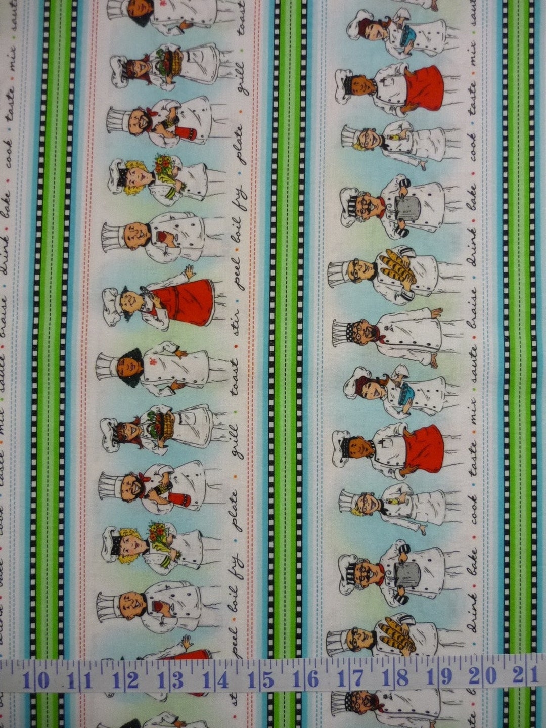 Chefs Special Character Stripe Cotton Quilting Fabric 1/2 YARD - Etsy