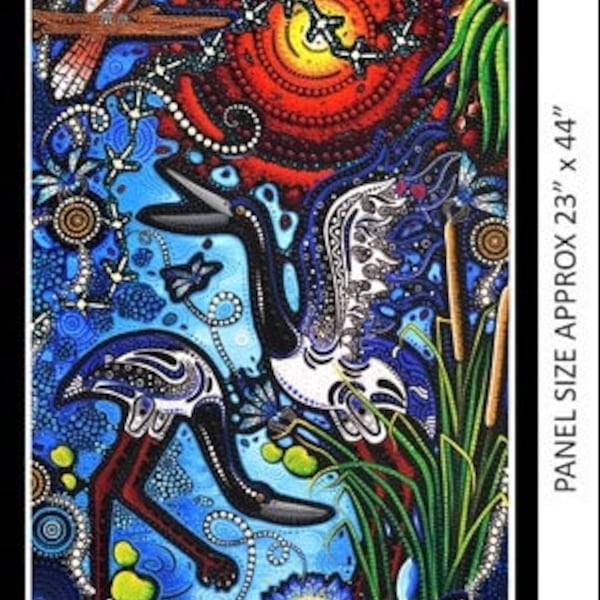 Aboriginal Panel Fabric - Etsy