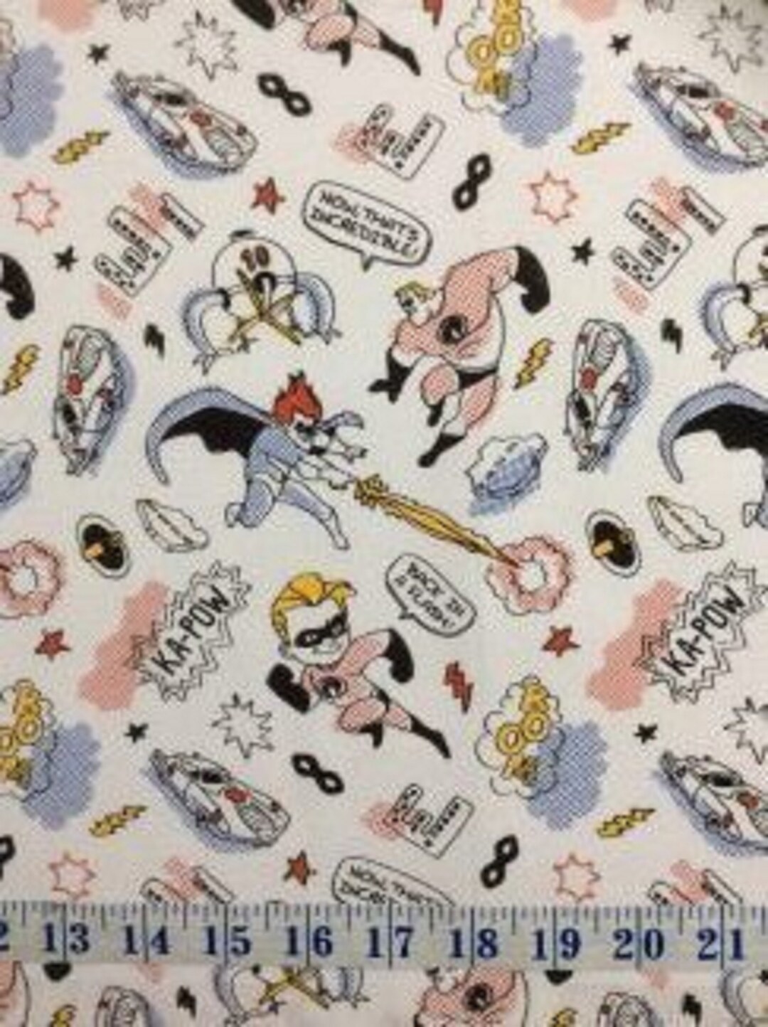 Disney Pixar Incredibles Sketchy Cotton Quilting Fabric 1/2 YARD - Etsy