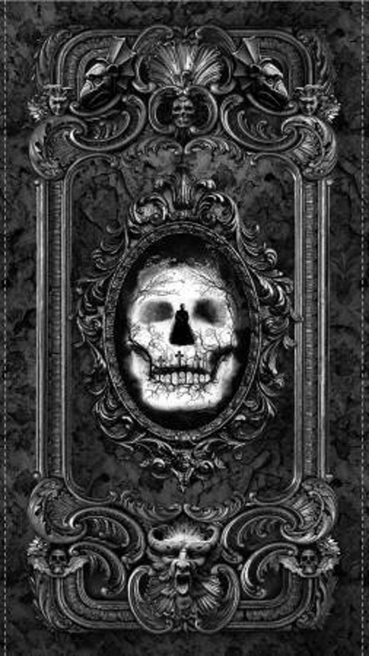 Wicked Eve Skull and Scrolls Black Cotton Quilting Fabric Panel - Etsy