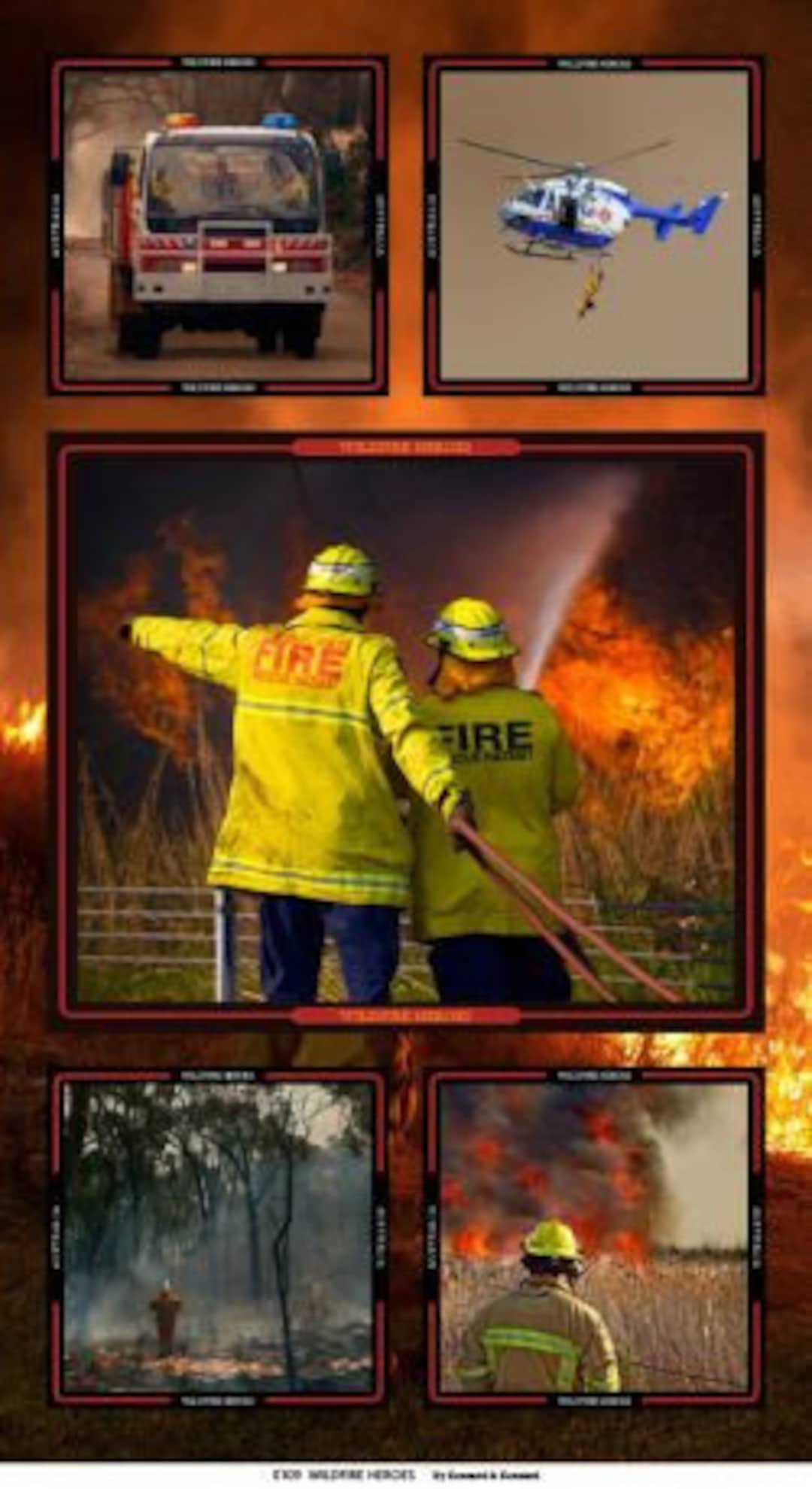 Honouring Australia's Firemen Wildfire Heroes 0109/C Cotton Quilting ...