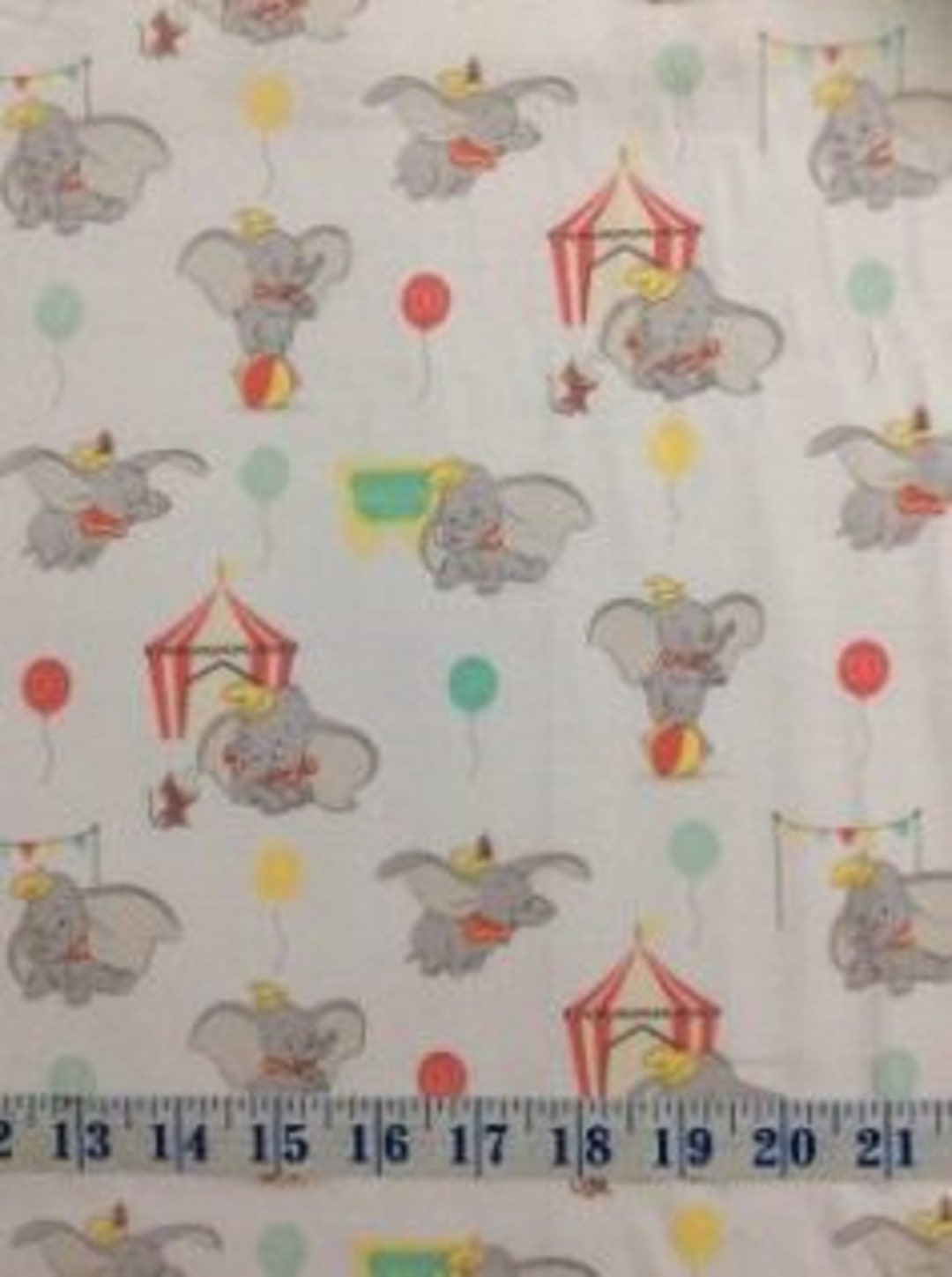 Disney Dumbo in the Circus White Cotton Quilting Fabric 1/2 YARD - Etsy