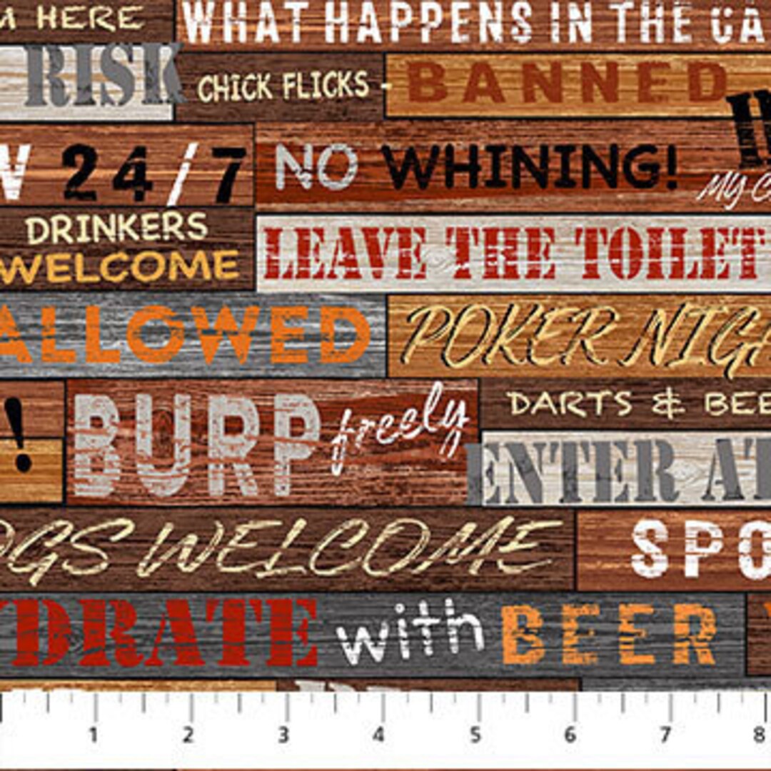 The Cave Inspirational Cave Words Tan Multi 24992-14 Cotton Quilting ...