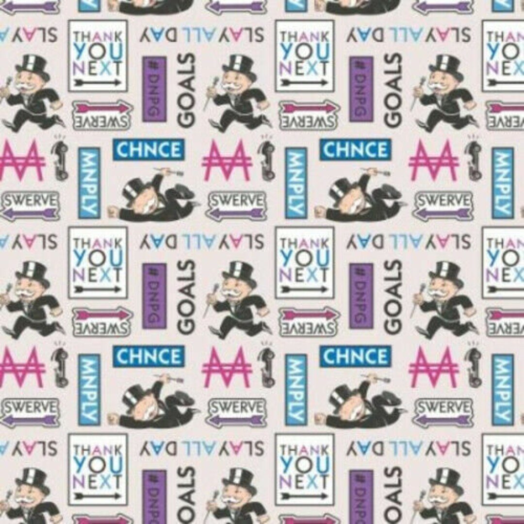 Monopoly Take a Chance Monopoly Expressions Multi Cotton Quilting ...