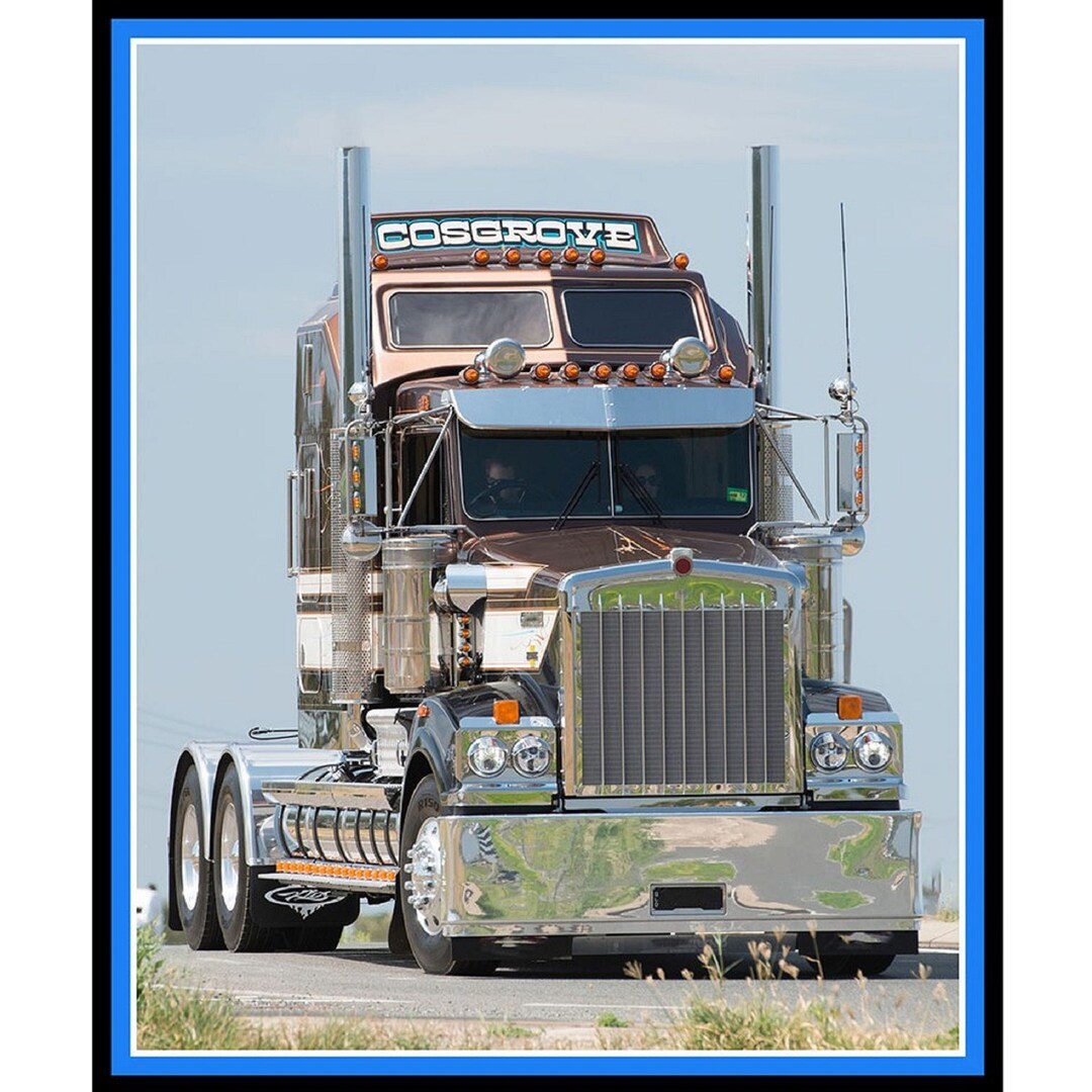Trucks Big Rigs Cosgrove Rig Cotton Quilting Fabric Panel - Etsy