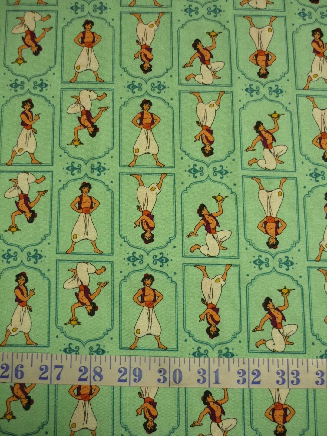 Disney Aladdin Frames Light Teal Cotton Quilting Fabric 1/2 YARD - Etsy