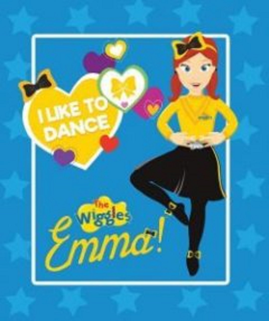 The Wiggles Ready Steady Wiggle Emma I Like to Dance Blue Cotton ...
