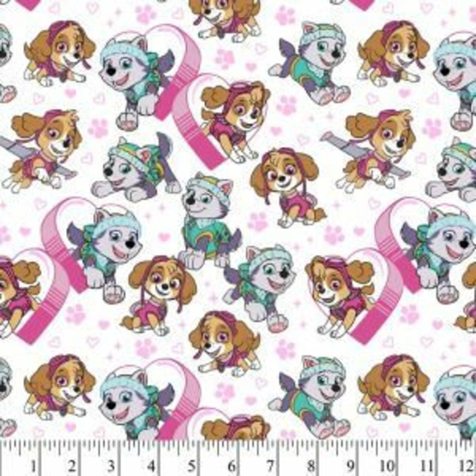 Paw Patrol Pawfect Friends White Cotton FLANNEL Fabric 1/2 YARD - Etsy