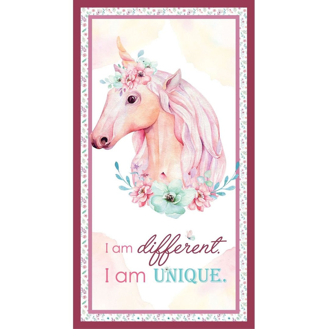 A Magical Time Unicorn I Am Unique Cotton Quilting Fabric - Etsy