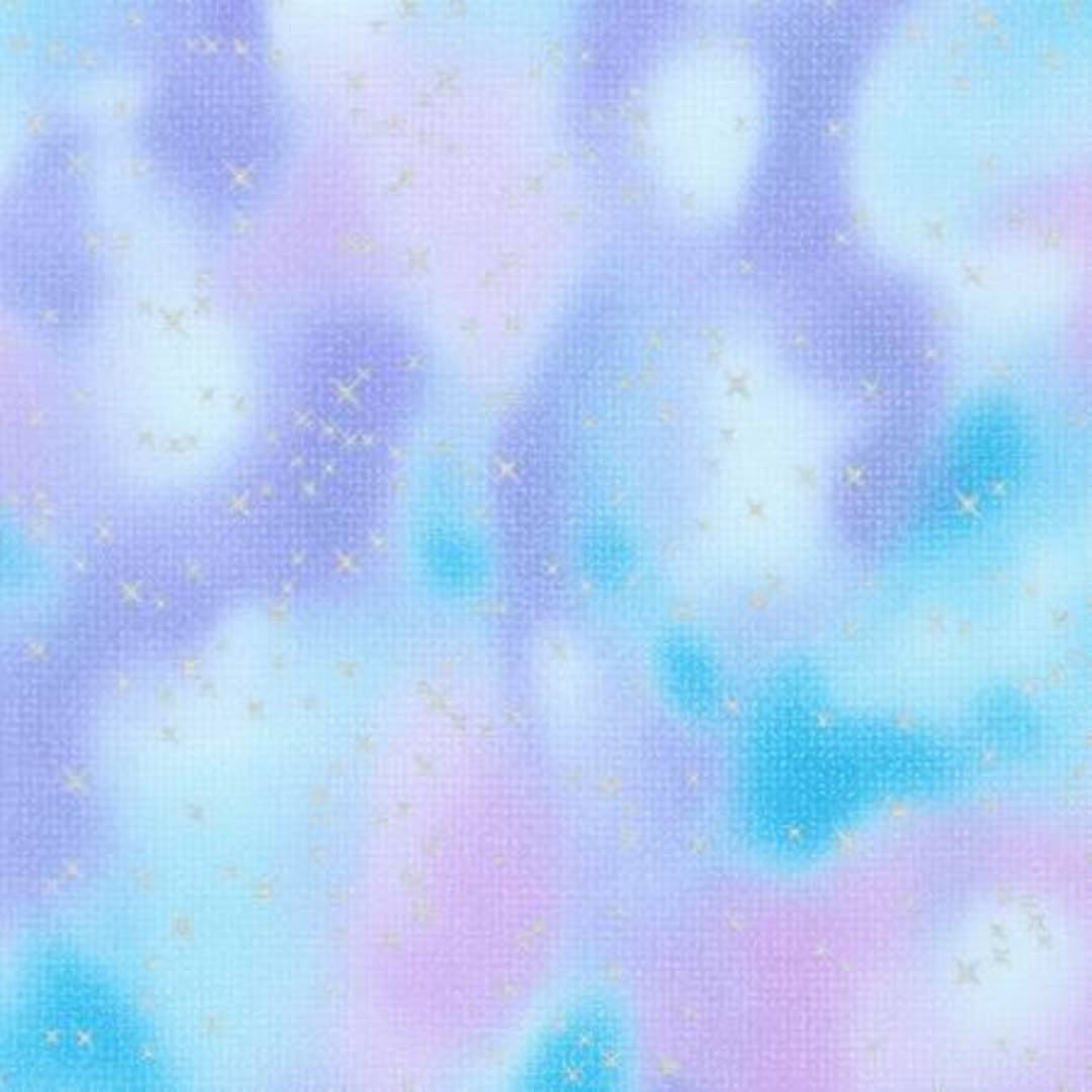 Mystic Moon Stars Pastel Silver Metallic Highlights SRKM21639198 Cotton ...