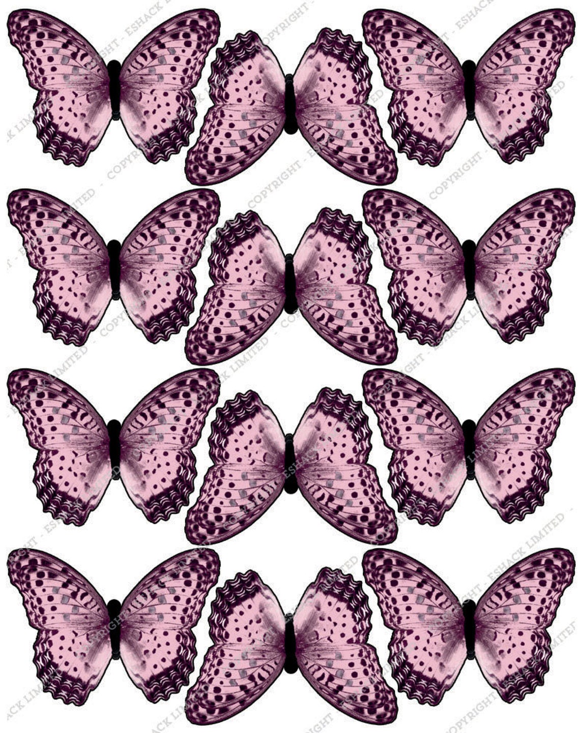 Cakeshop 12 X PRE-CUT Light Pink Butterfly Edible Cake Toppers BT008 - Etsy