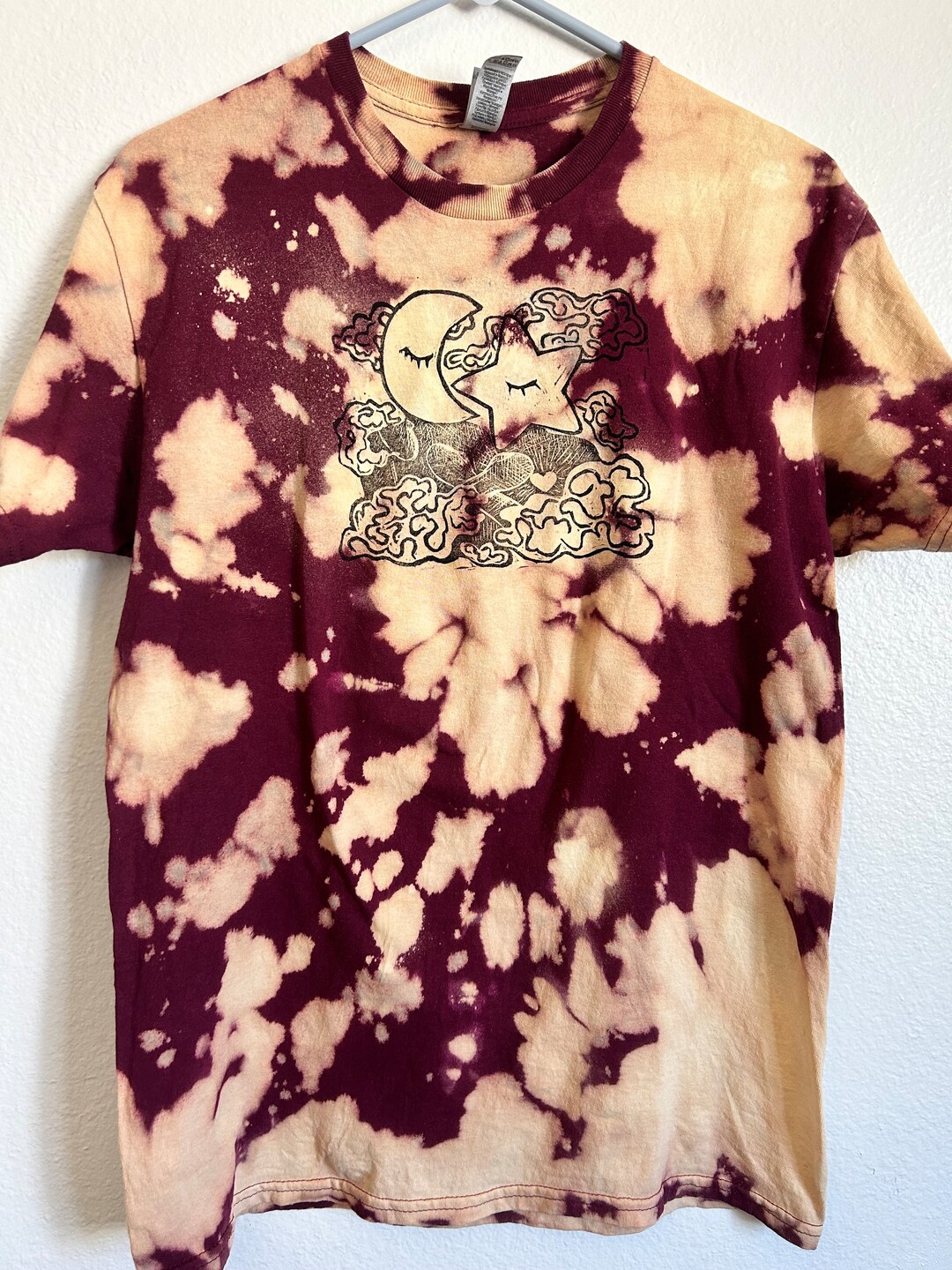 Block Printed T-shirt- Shredded Head - Etsy