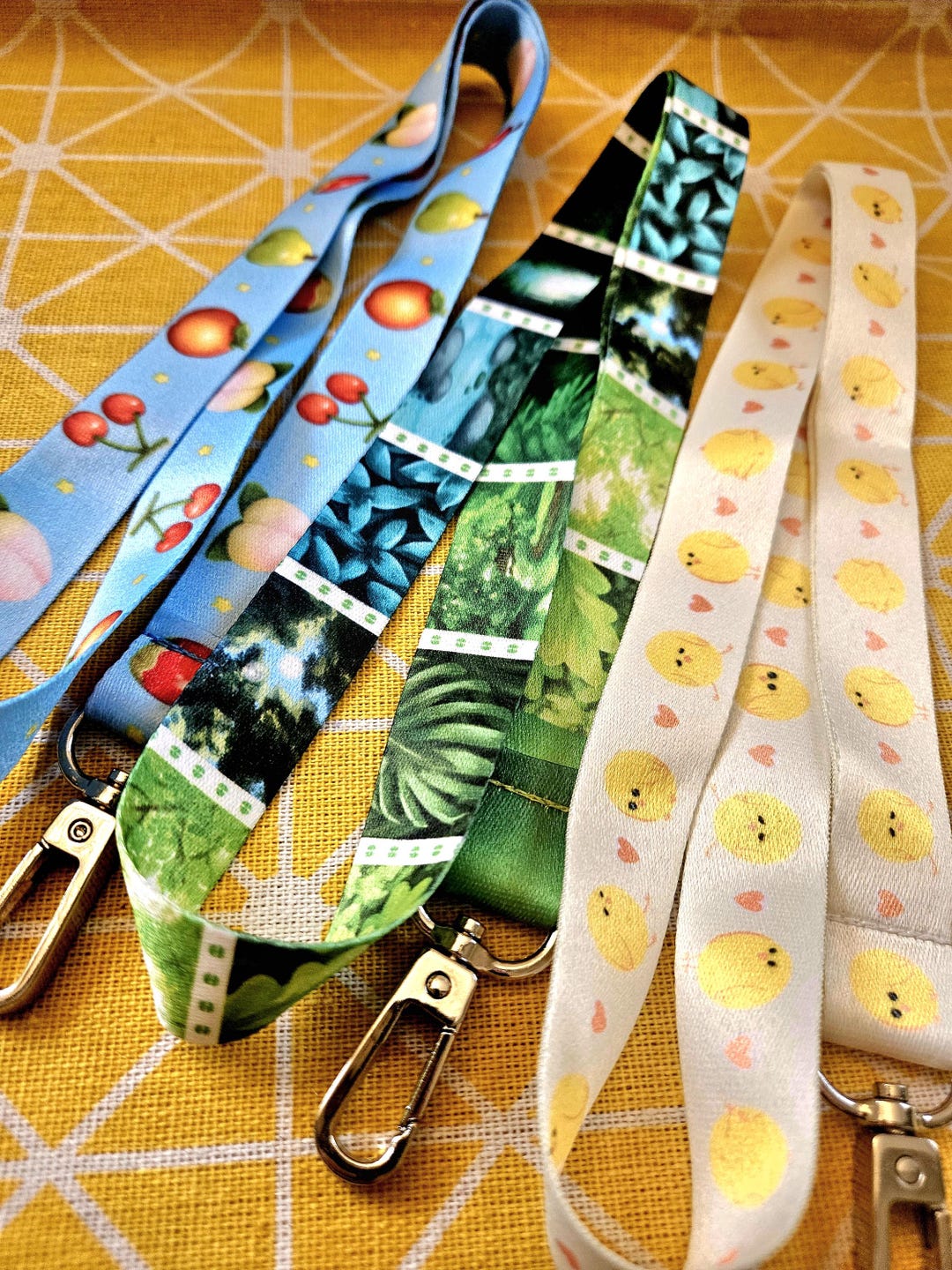 Assorted Lanyards - Bright, Colourful, Plants, Birds and Fruits - Etsy