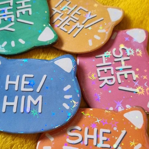 Cat Badges LGBTQ and Gender Identity Cats - Etsy