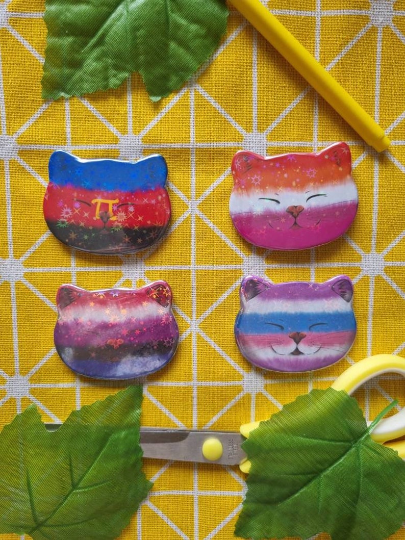 Cat Badges - LGBTQ+ and Gender Identity Cats - Etsy