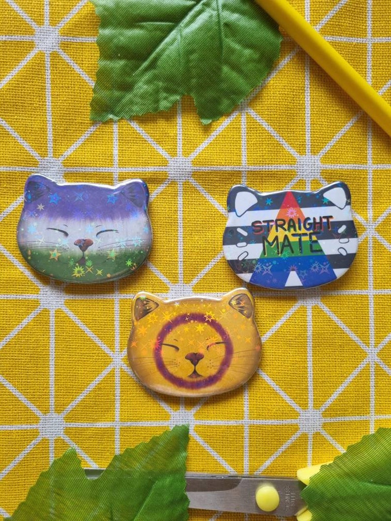 Cat Badges - LGBTQ+ and Gender Identity Cats - Etsy
