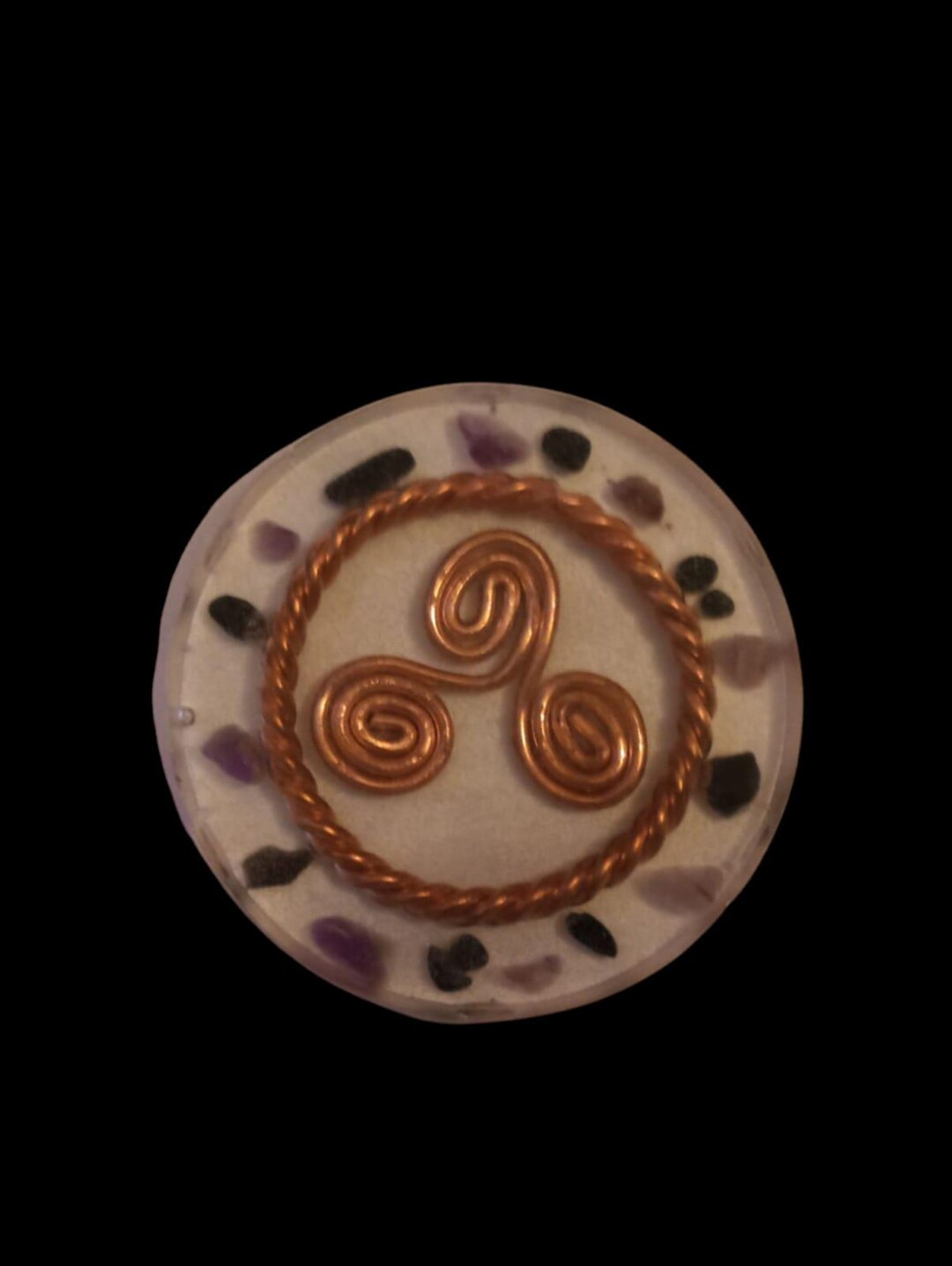 Large Tensor Ring 144mhz Puk. With Triskelion and Labradorite and ...