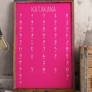 Black Hiragana Poster, Hiragana Poster, Japanese Prints, Hiragana Wall ...