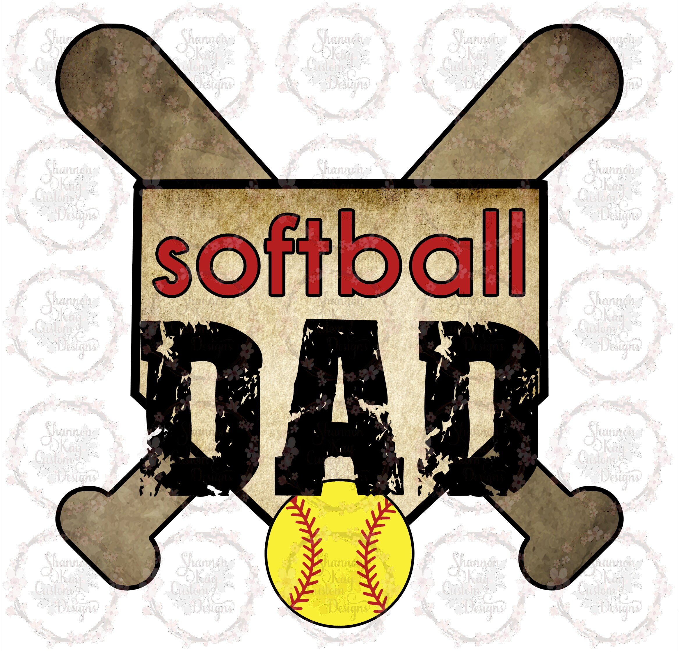 Softball Dad PNG Download Sublimation Design - Etsy