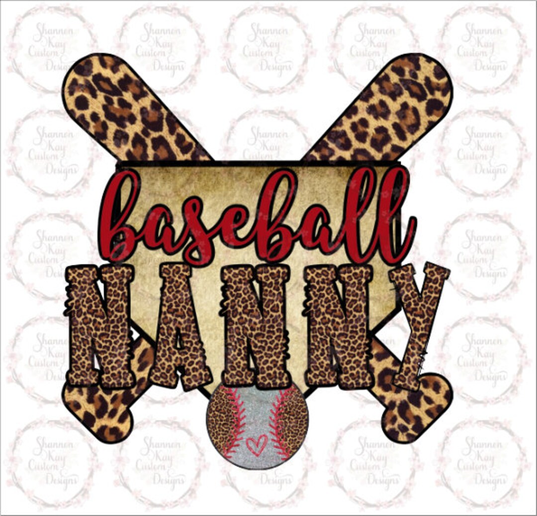 Baseball Nanny Leopard PNG Download Sublimation Design - Etsy