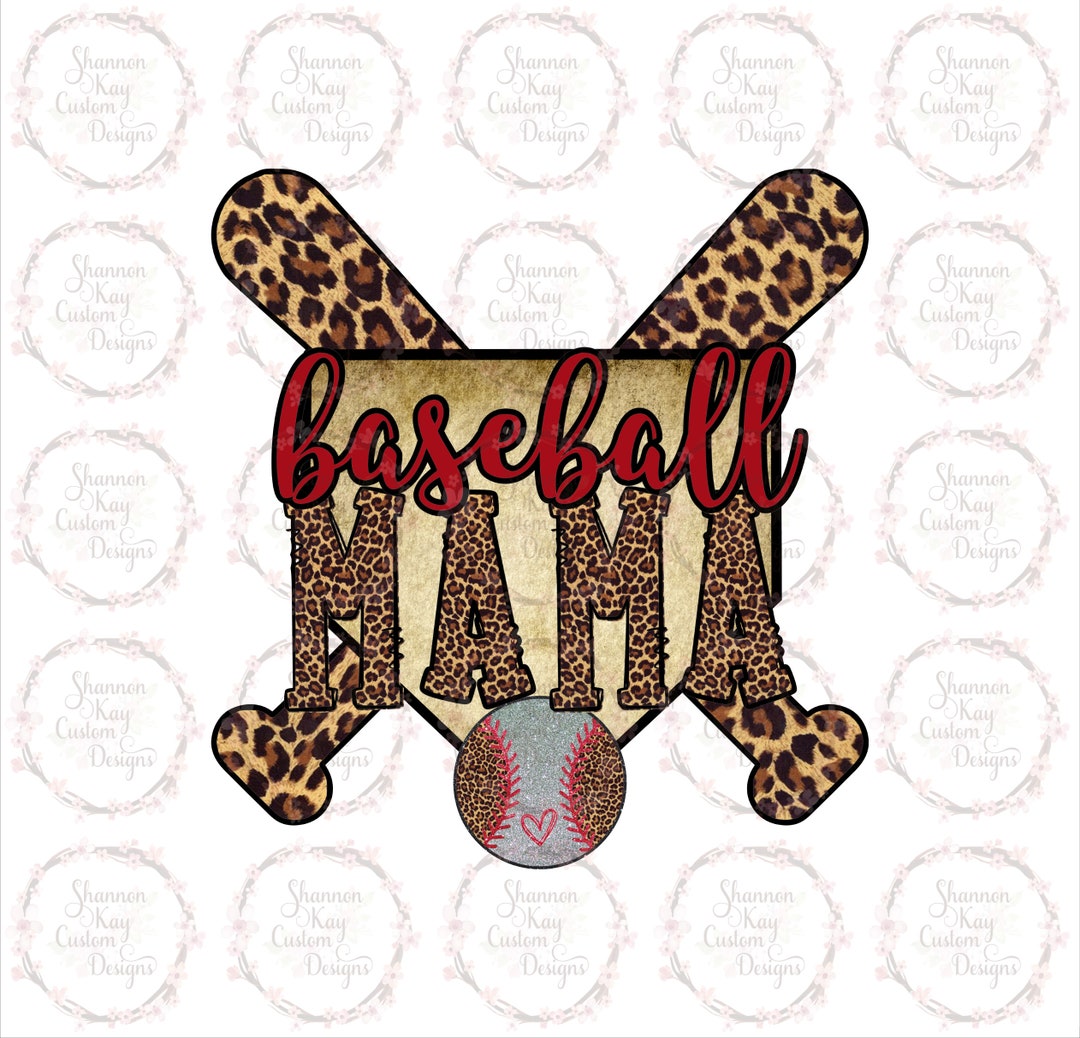 Baseball Mama Leopard PNG Download Sublimation Design - Etsy