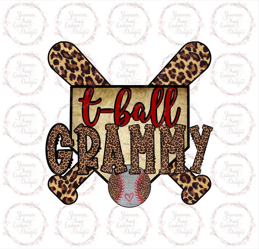 T-ball Grammy Leopard PNG Download Sublimation Design - Etsy