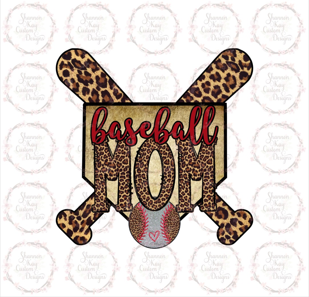 Baseball MOM Leopard PNG Download Sublimation Design - Etsy