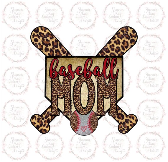 Baseball MOM Leopard PNG Download Sublimation Design - Etsy