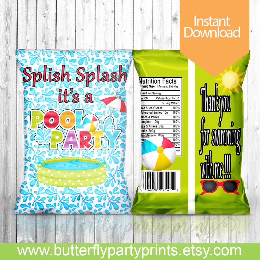 Pool Party Chip Bag - Etsy