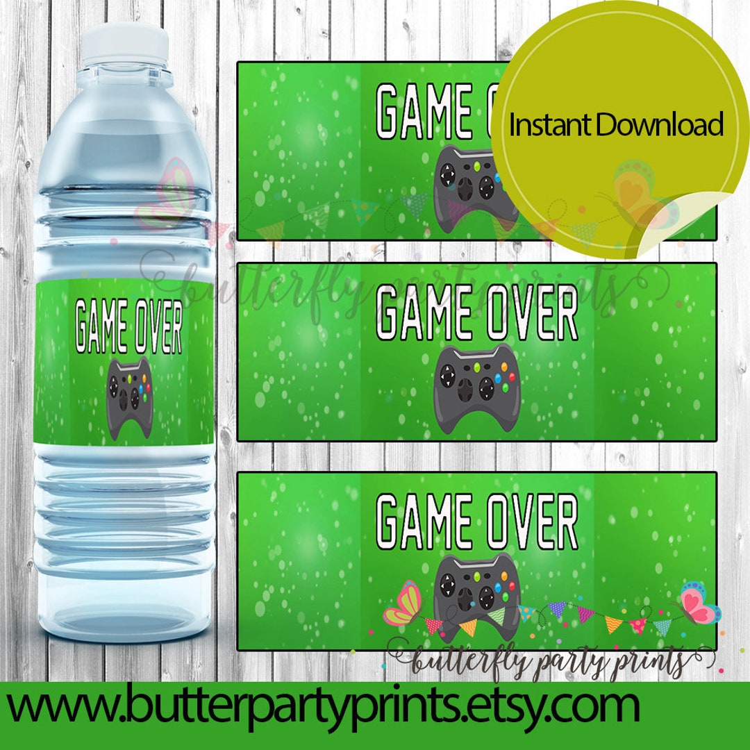 Gamer Water Bottle Labels - Etsy