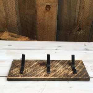 Reclaimed Barn Board Rack of Hooks, Towel or Coat Hook Rack, Barn Wood ...