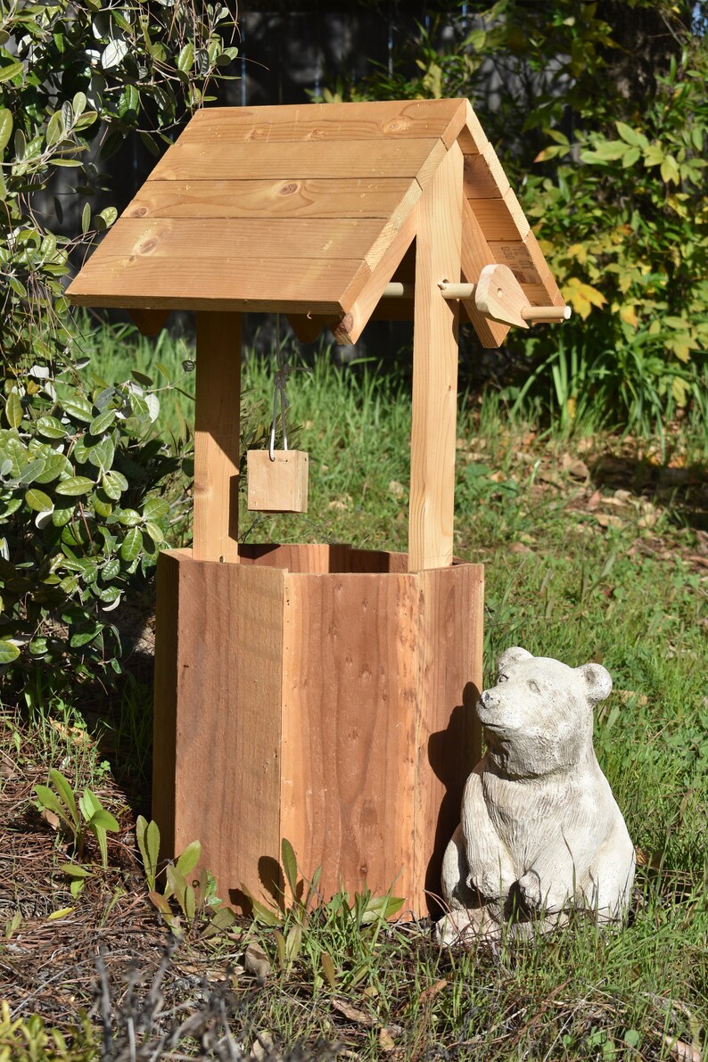 Small Wooden Garden Well Plans - Etsy