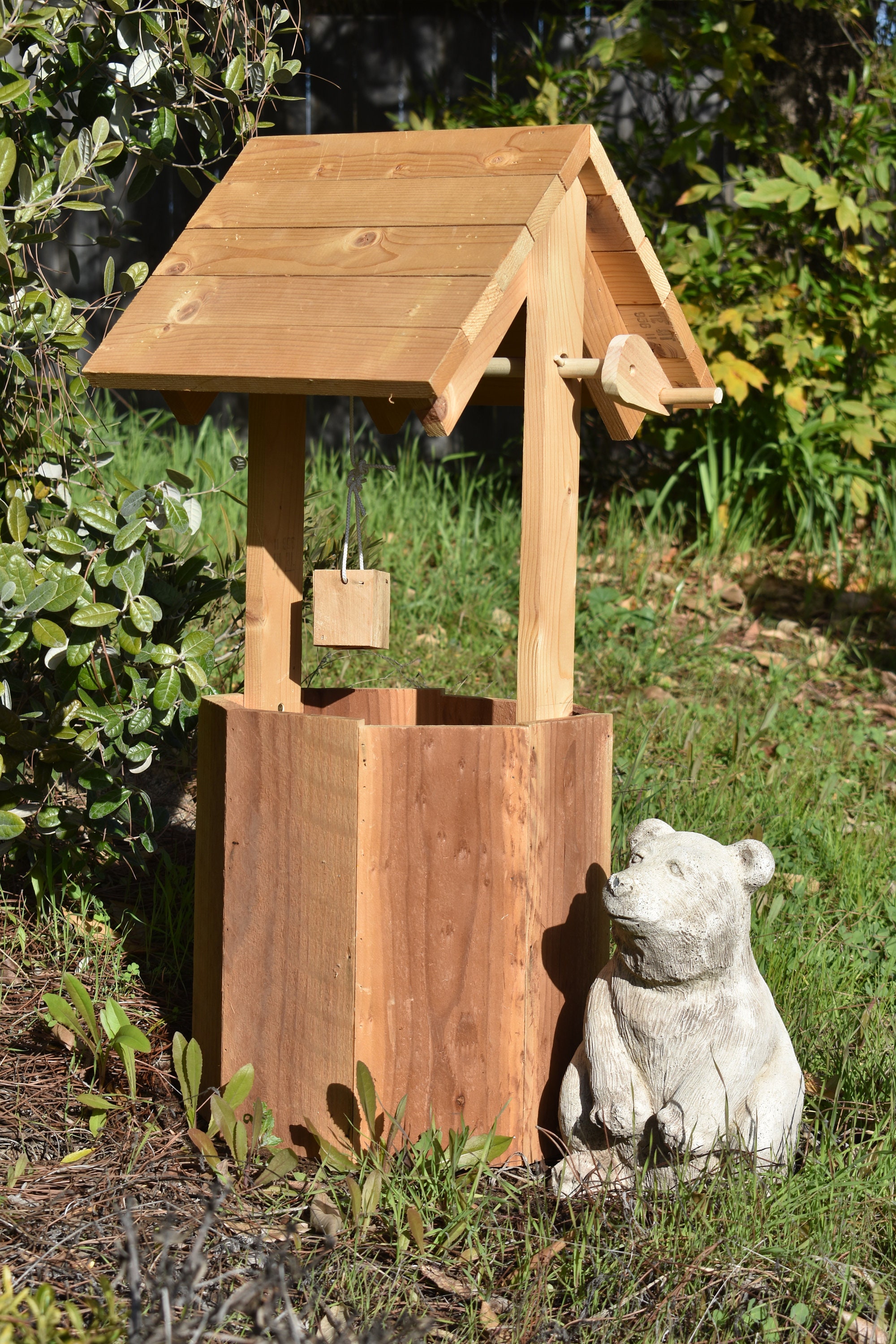 Small Wooden Garden Well Plans - Etsy