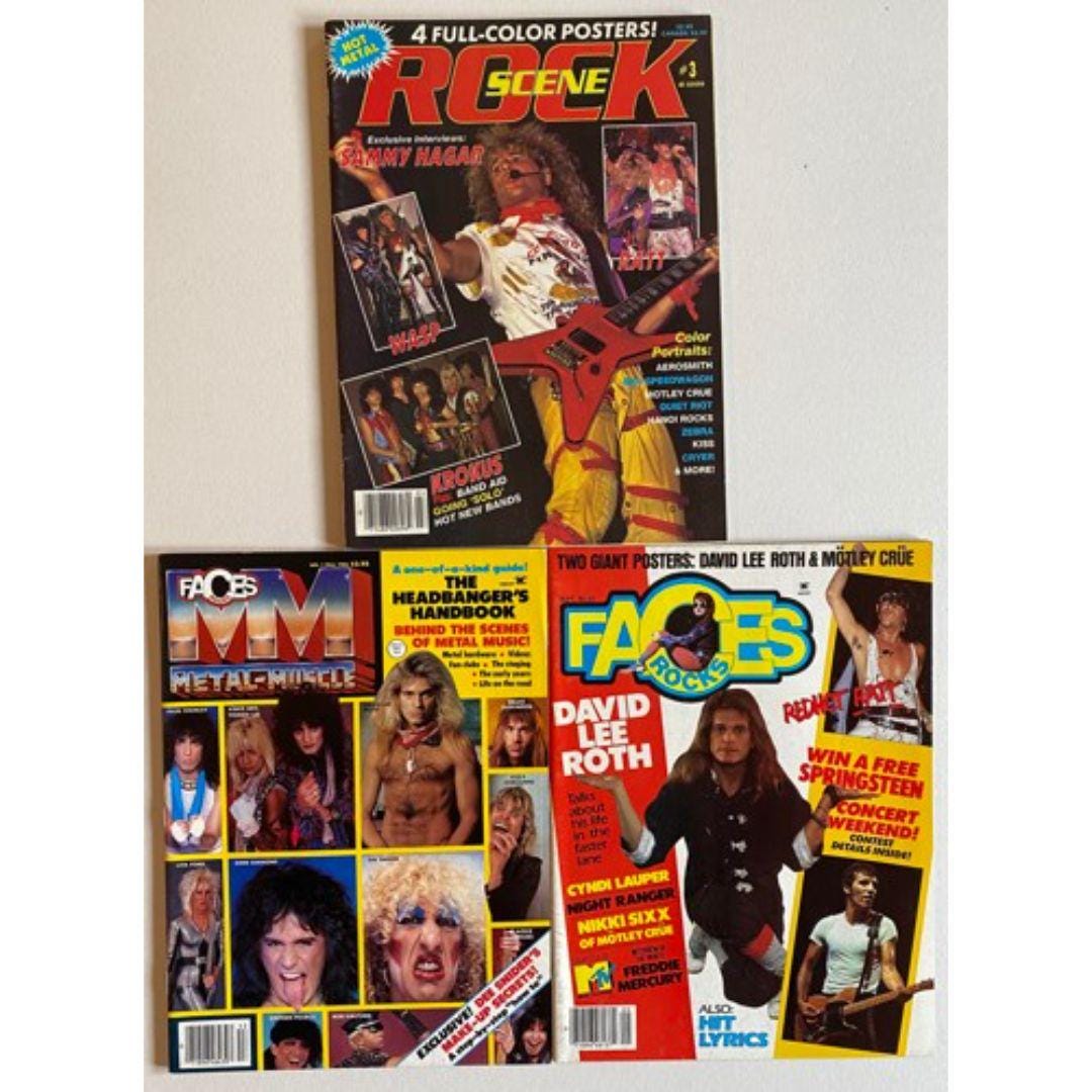 David Lee Roth & Sammy Hagar Magazines - Van Halen / Motley Crue / Gene ...