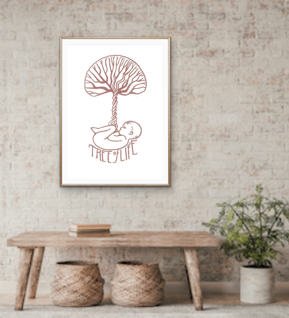 PLACENTA, TREE of LIFE Fine Art Print Ink on 300g Premium Paper From ...
